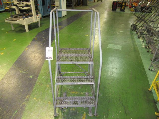 3 Step Rolling Work Platform Ladder