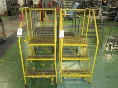 3 Step Rolling Work Platform Ladders