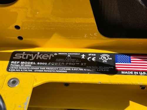 Stryker 6500 Power-Pro XT Ambulance Cot