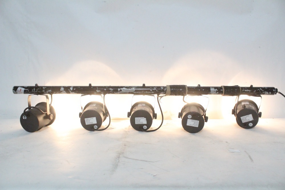 Lot (5) Eliminator Lighting E106 Pin Spot Light Rigged on 4ft Edison ...