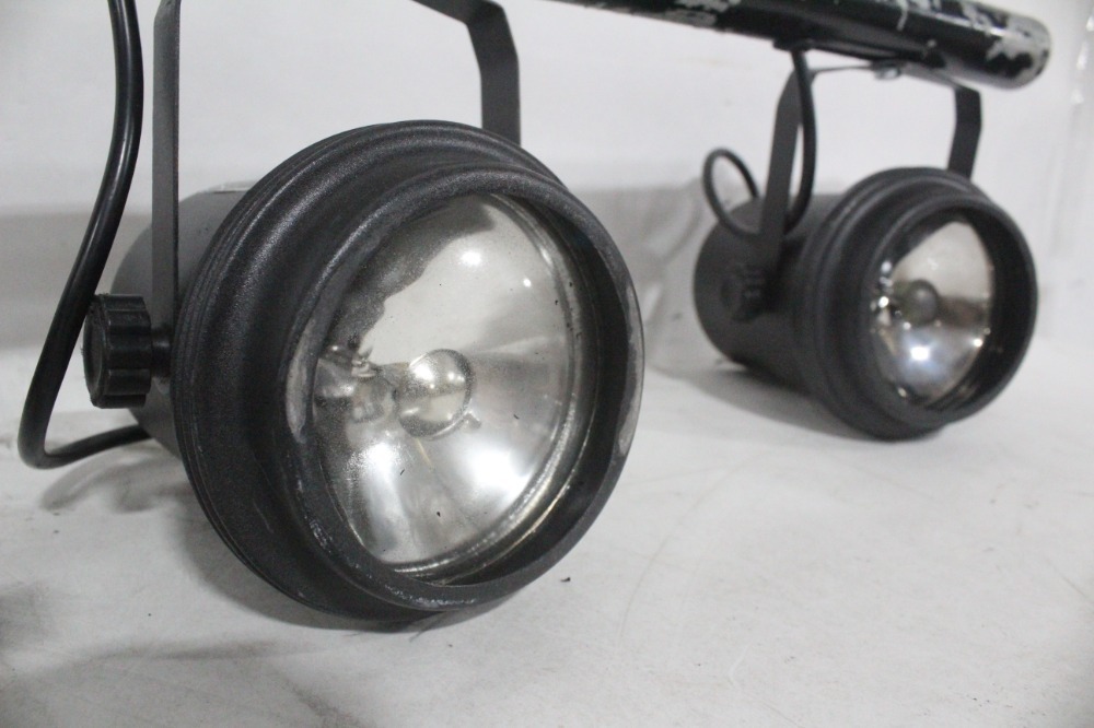 Lot (5) Eliminator Lighting E106 Pin Spot Light Rigged on 4ft Edison ...