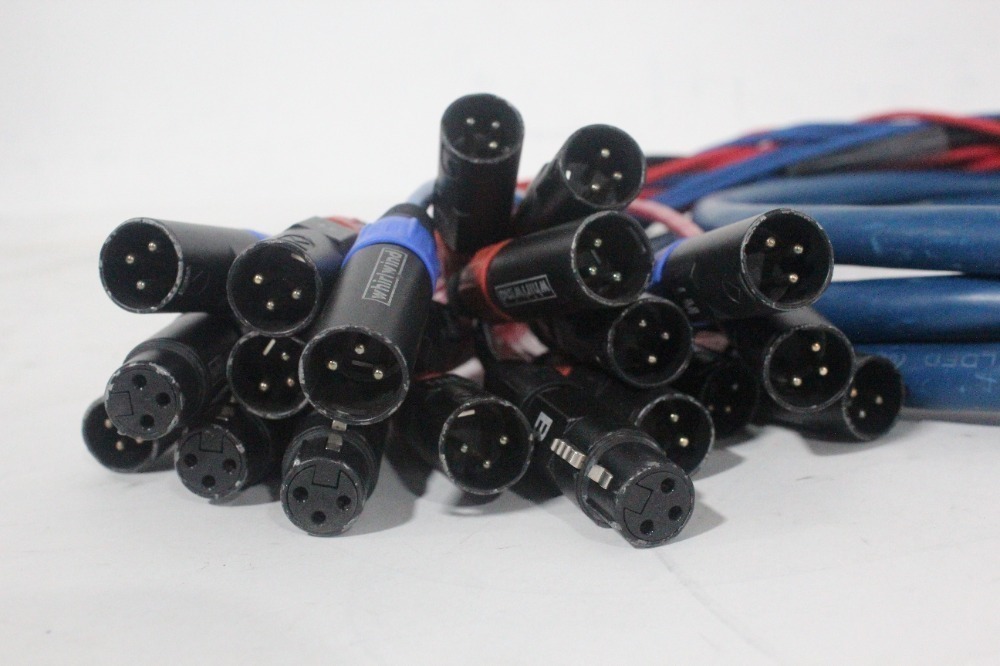 15' - Whirlwind W2IF 61-Pin Inline Female Connector- (20) Fan Out 3-Pin ...