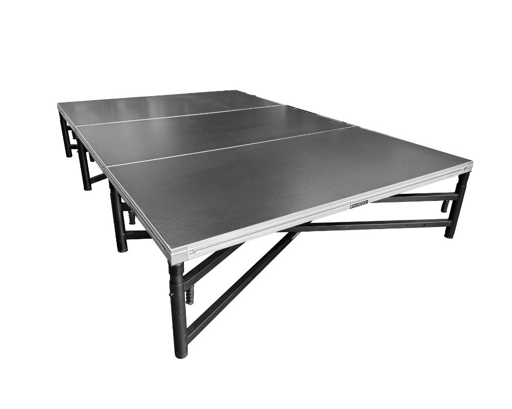 Lot (3) SmartStage 8x12' Hexigrip Stages w/ (2) Fast Fold Frames 2'-3 ...