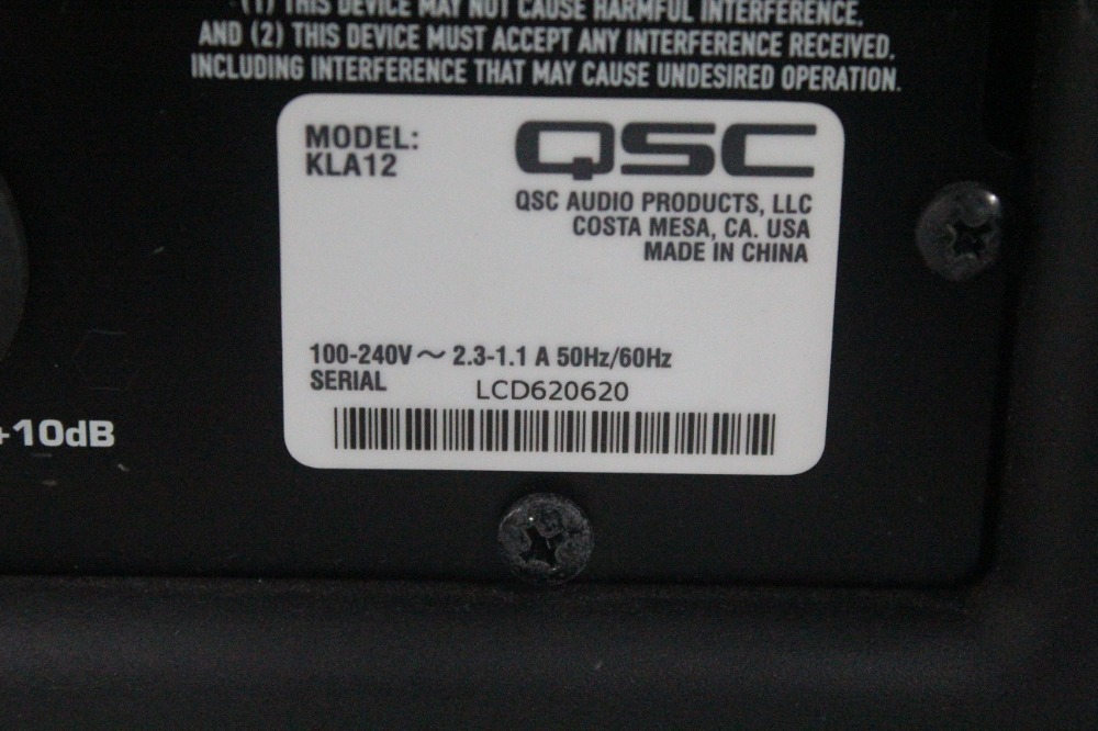 QSC KLA12 1000W 12 2-Way Active Line Array Speaker