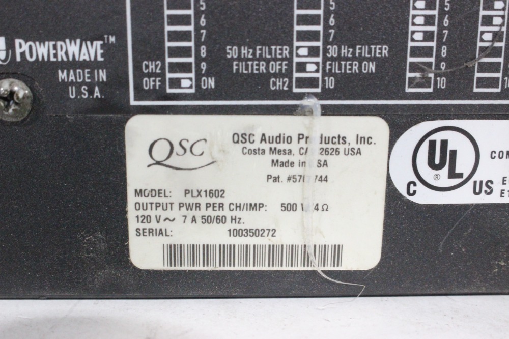 QSC PLX1602 1600 Watt Power Amplifier