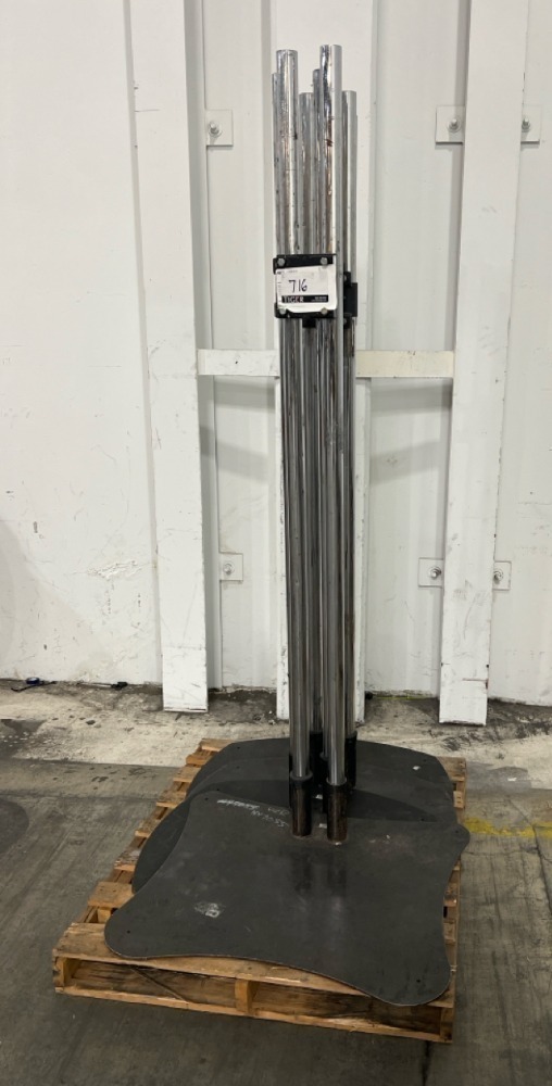 Premier PSD-TS Monitor Stand w/ 84 Chrome Poles