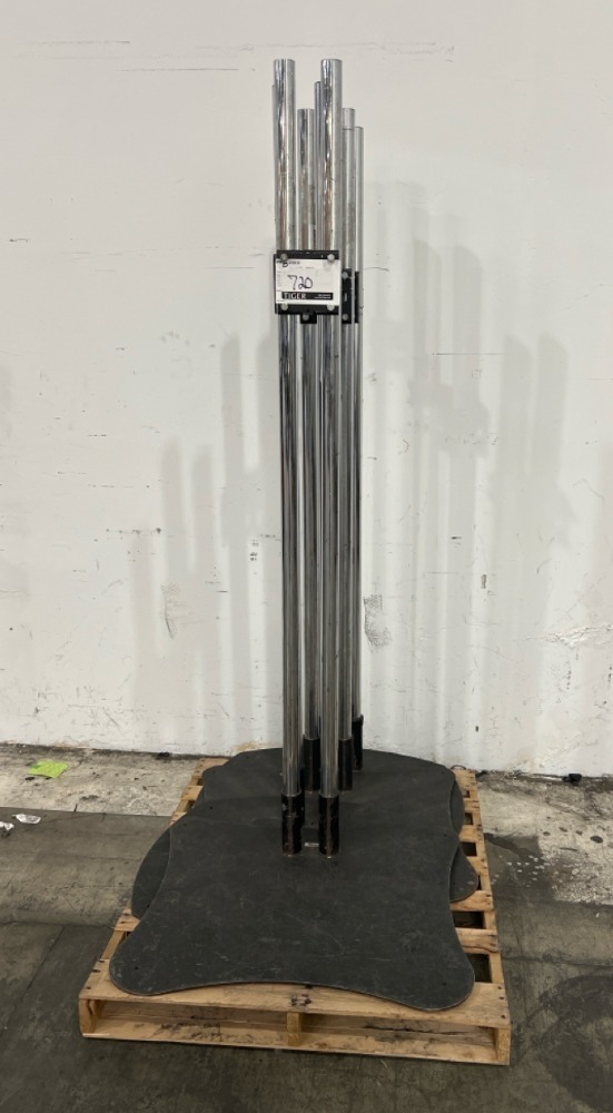 Premier PSD-TS Monitor Stand w/ 84 Chrome Poles